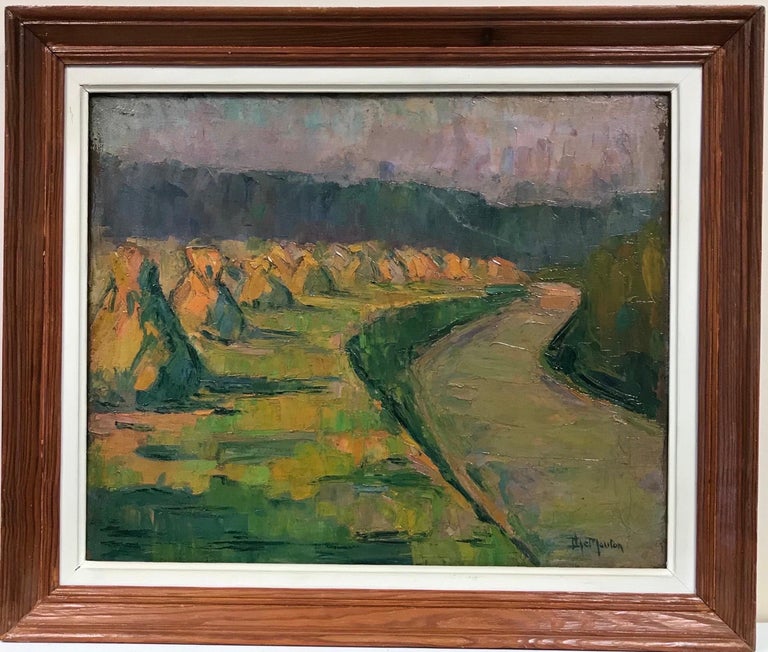 1930's French Post-Impressionist - Beautiful French Haystacks in Golden ...