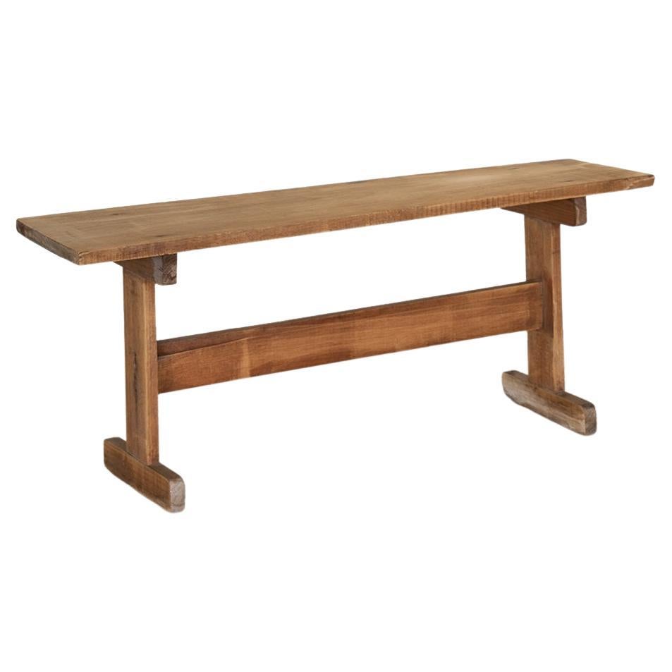 1930's French Provincial Oak Bench at 1stDibs