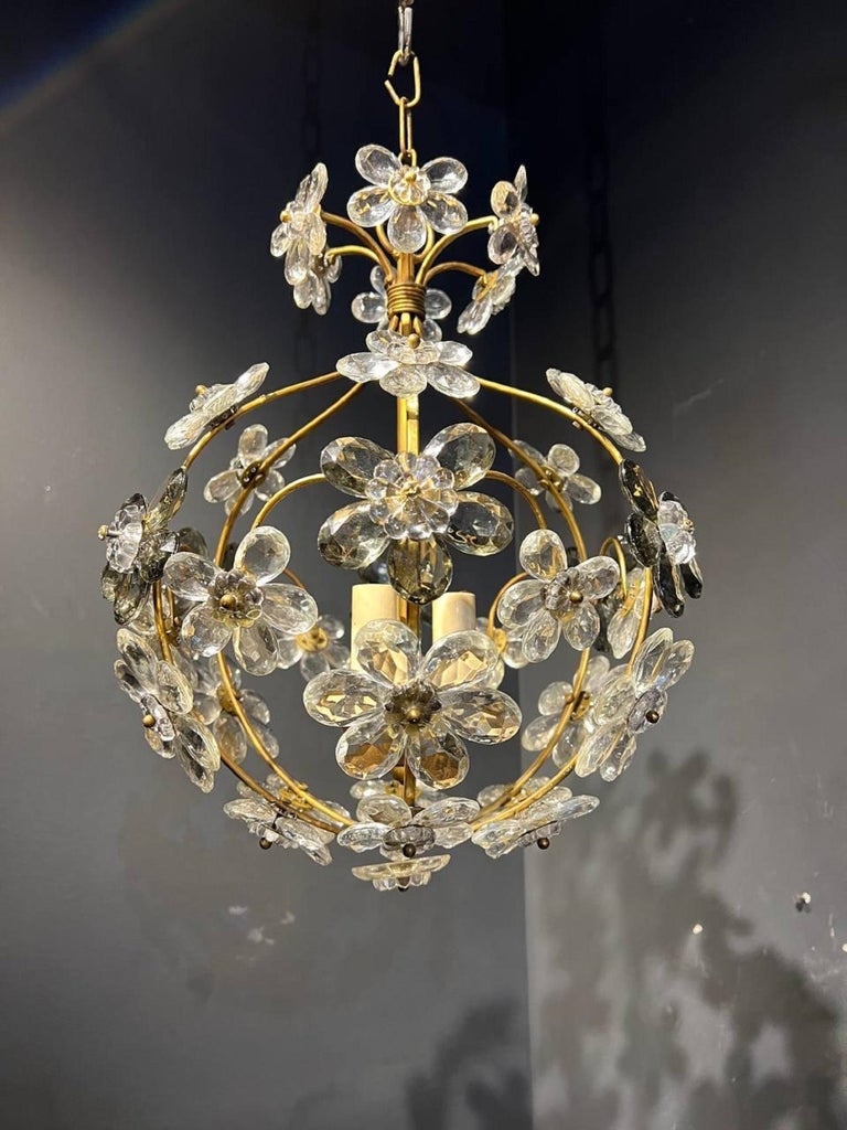 1930s French Style Crystal Chandelier For Sale at 1stDibs