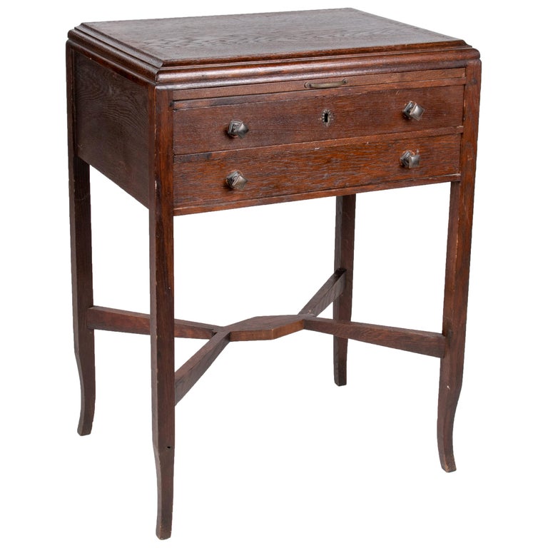 1930s French Two-Drawer Auxiliary Table at 1stDibs