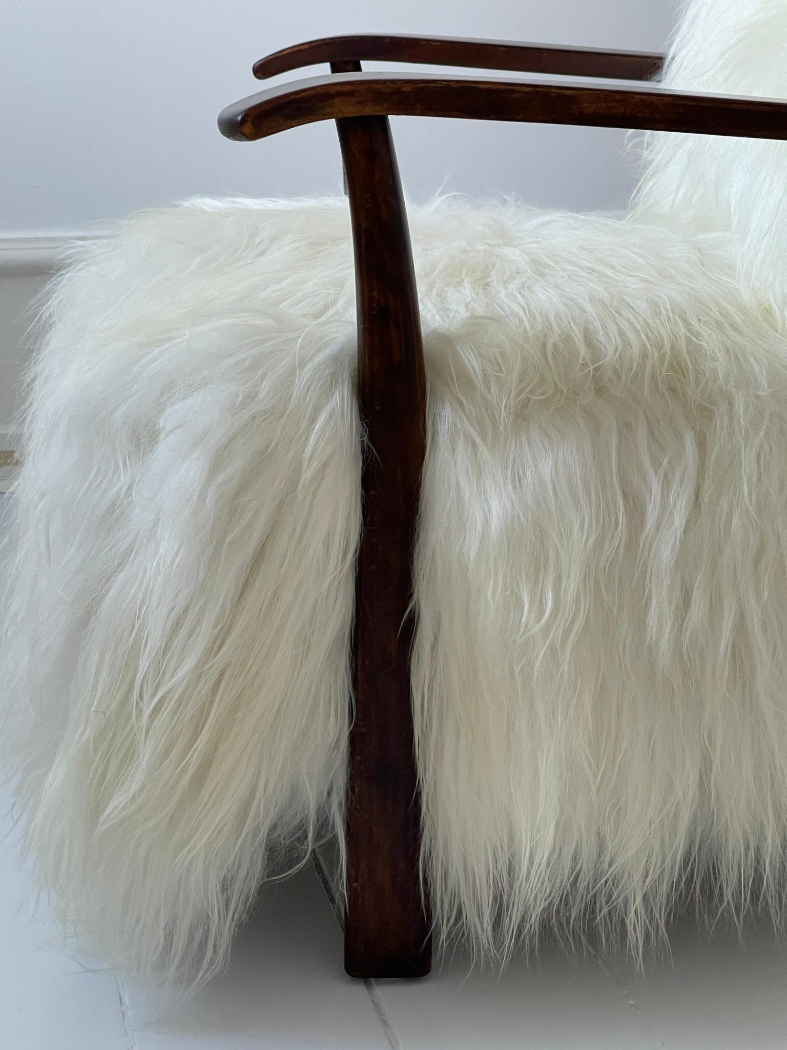 1930s Fritz Hansen Easy Chair in Stained Beech Frame Upholstered ...