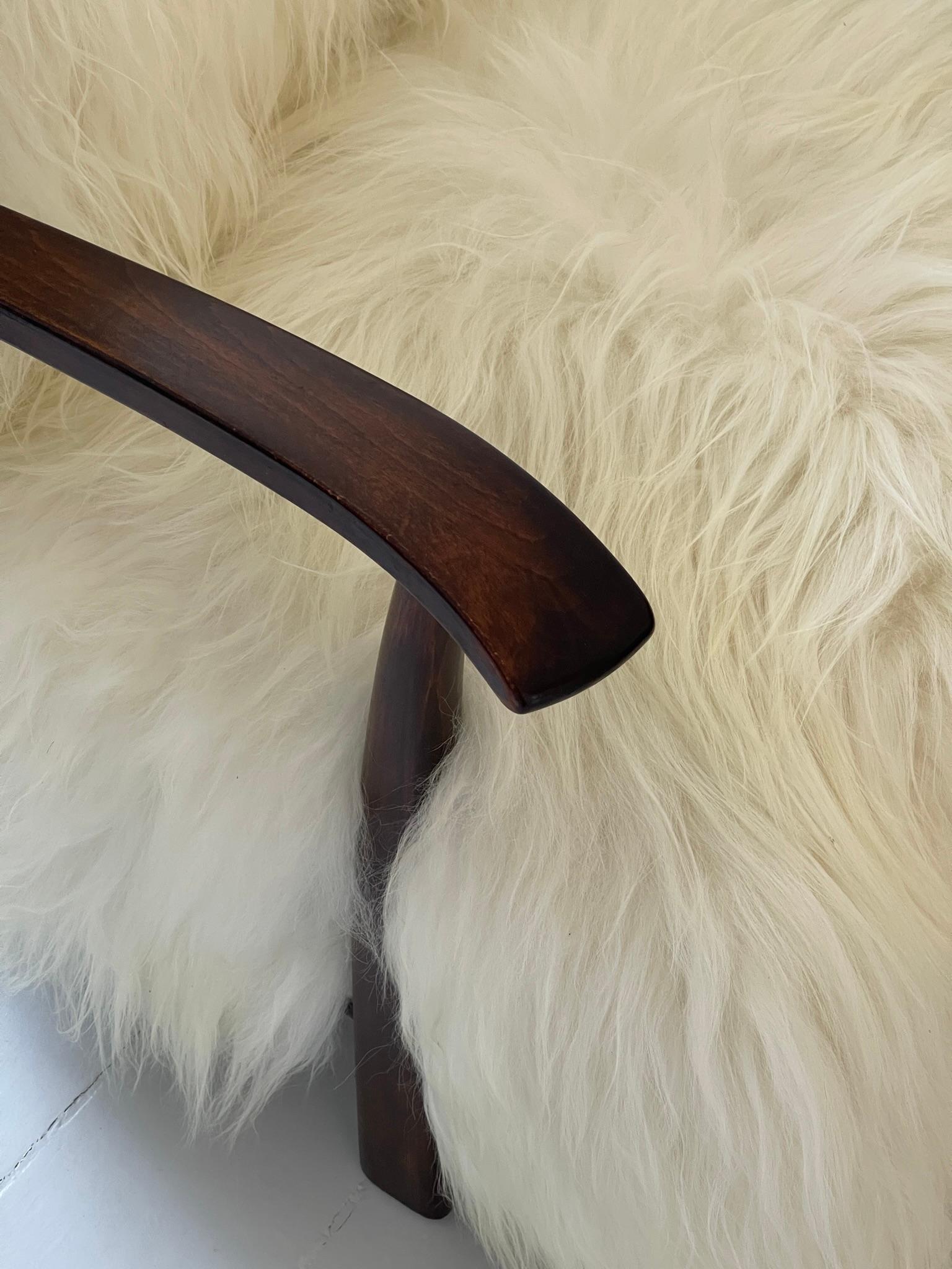 1930s Fritz Hansen Easy Chair in Stained Beech Frame Upholstered ...