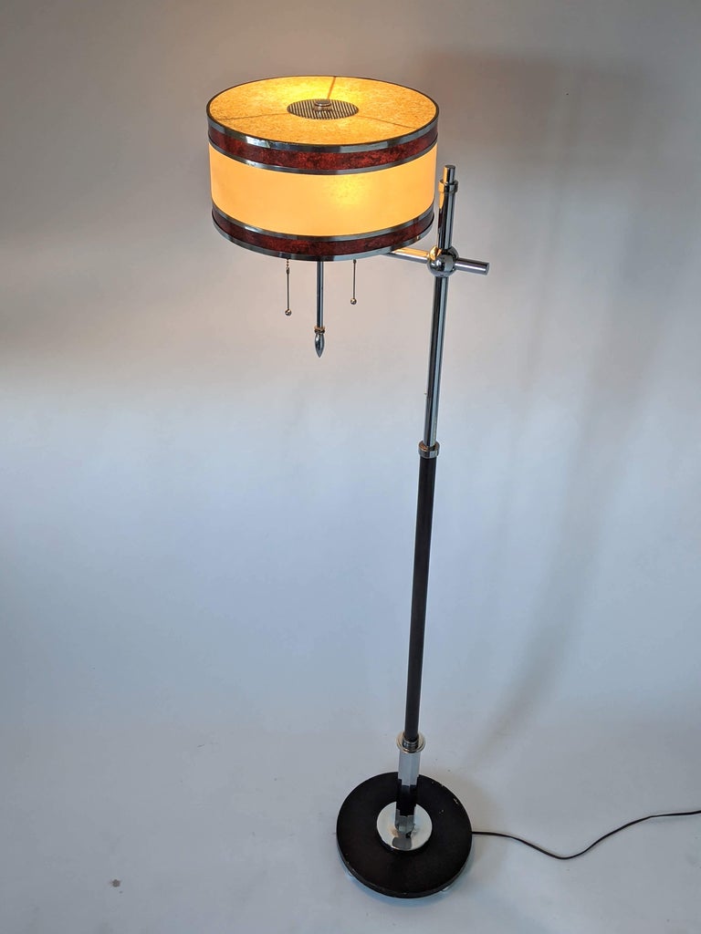 1930s Gilbert Rohde Attributed Art Deco Telescopic Floor Lamp, USA at ...