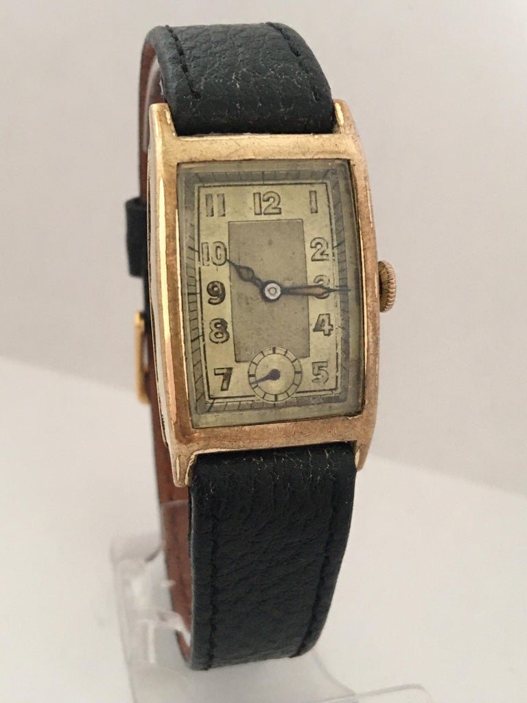 1930s Gold-Plated Manual Winding Vintage Watch at 1stDibs