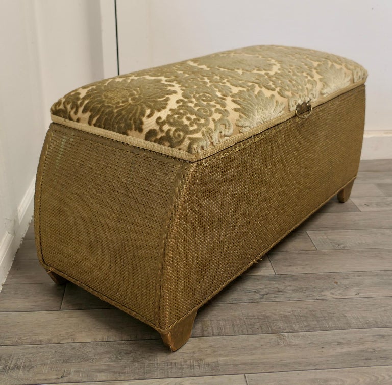 1930s Gold Pressed Loom Art Deco Ottoman Window Seat a Useful and ...