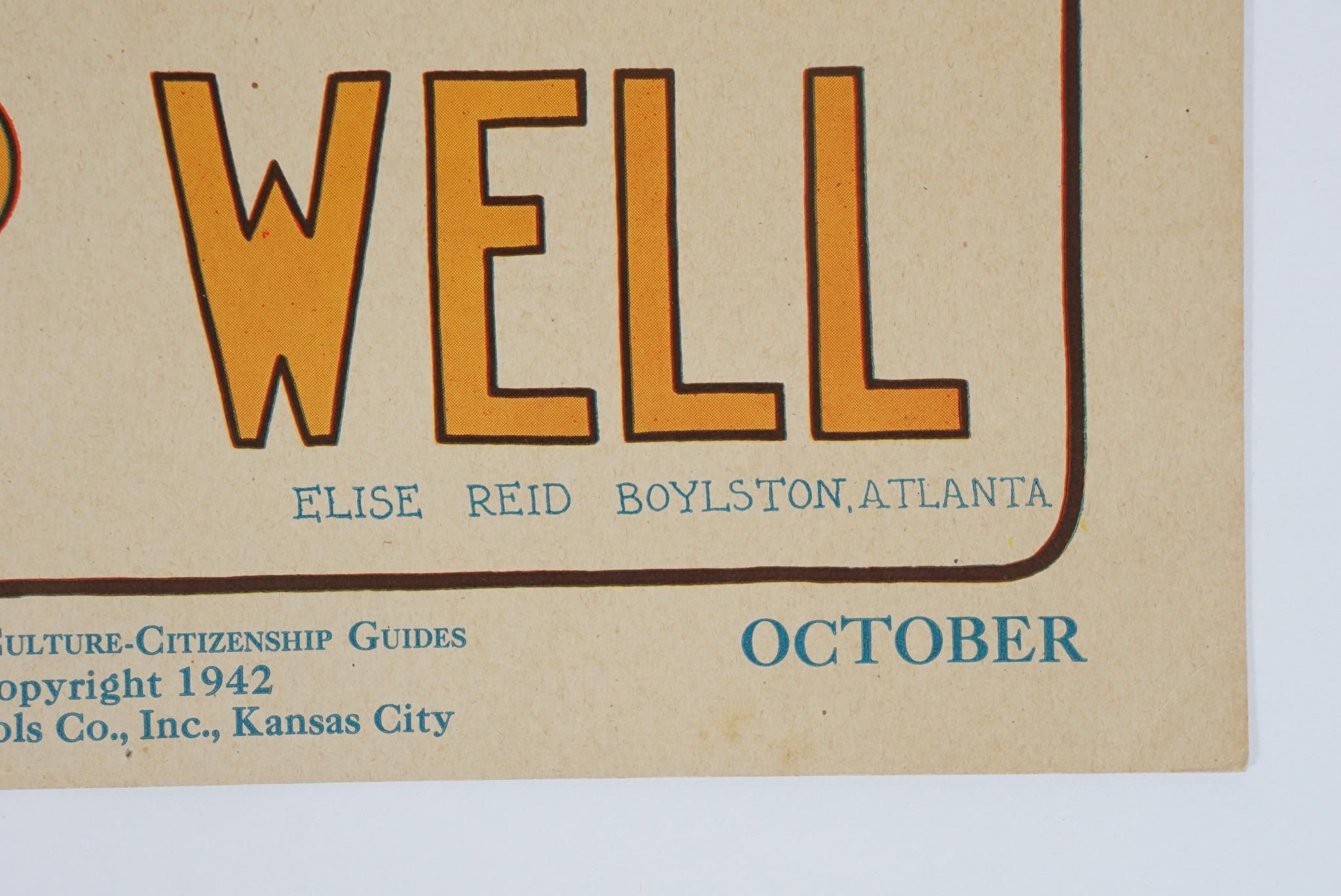 1930s Graphically Bold Character Culture and Citizenship Posters at 1stDibs