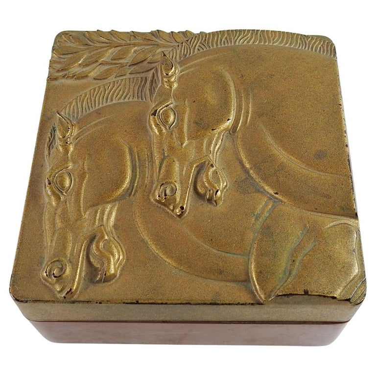 1930s Hickok Art Deco Horses Box For Sale at 1stDibs