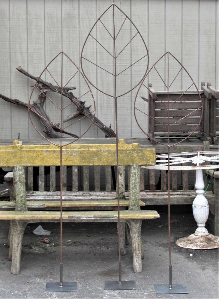 1930s Iron Leaf Tree Sculptures at 1stDibs