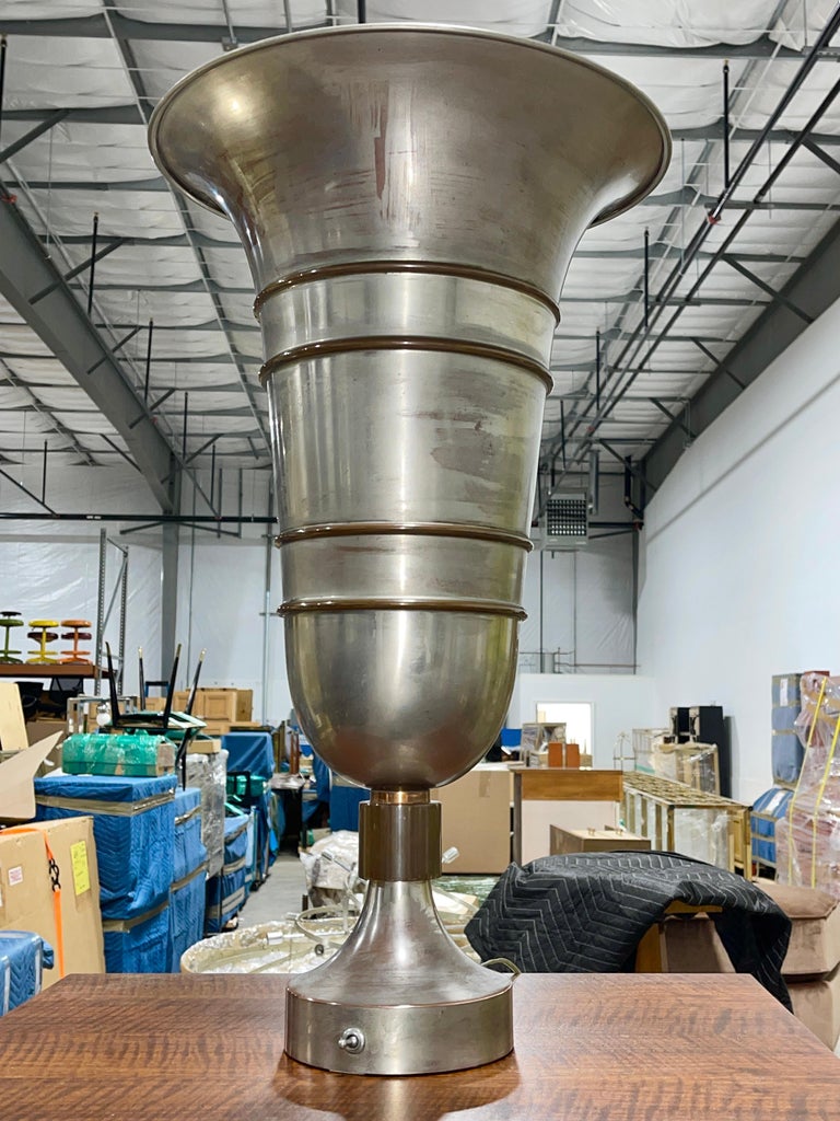 1930’s Italian Art Deco Trumpet Vase Lamp For Sale at 1stDibs