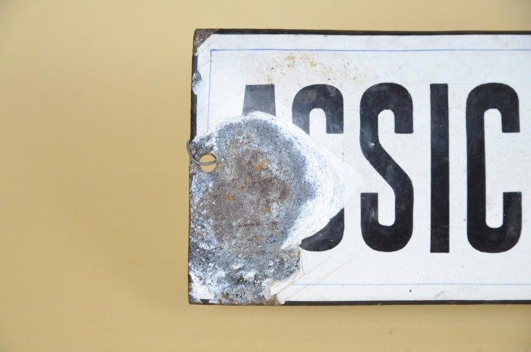 1930s Italian Enamel Metal Insurance Sign "Assicurazioni Venezia" For ...
