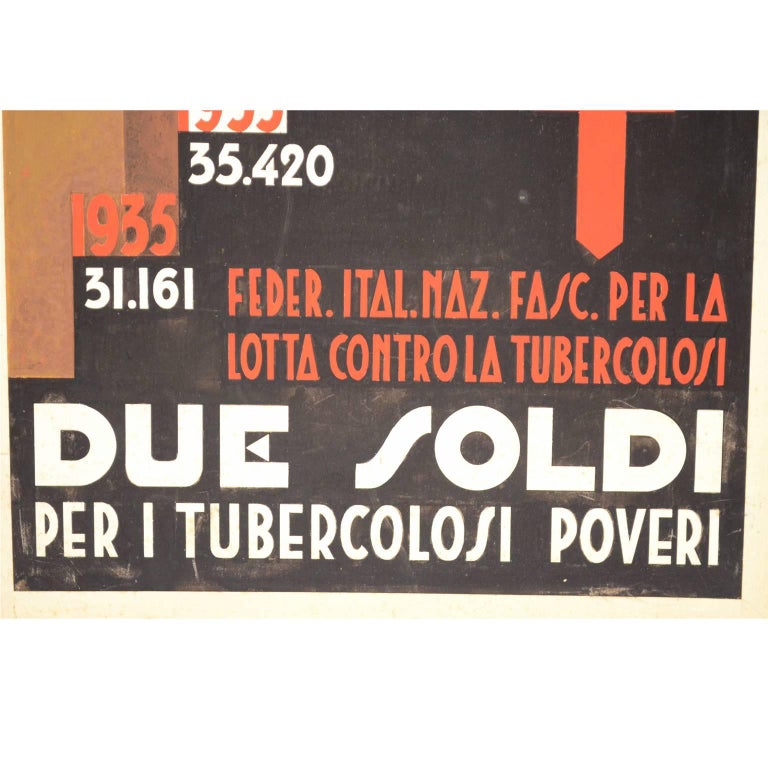 Italian Futurist Medical Sketch of a Campaign Against Tuberculosis 1930 ...