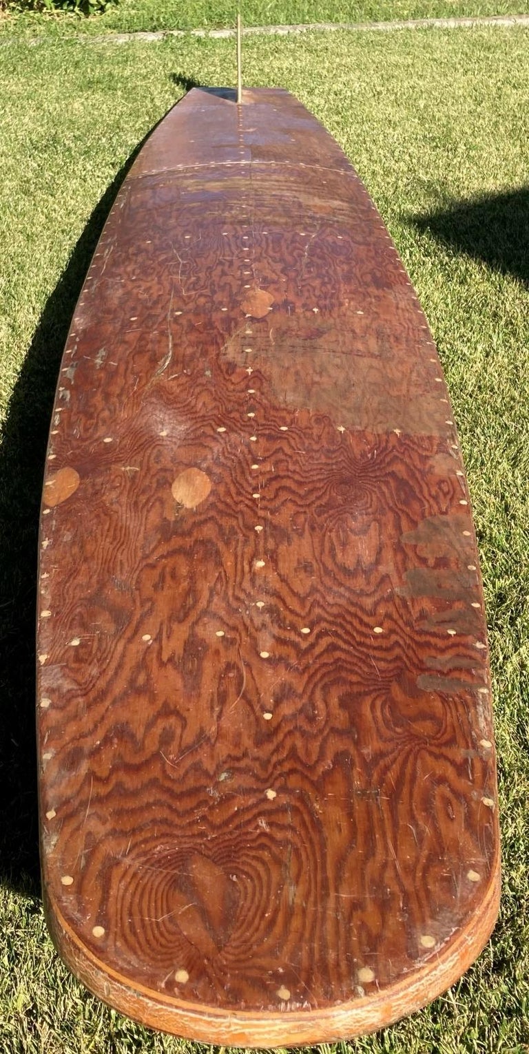 1930s KookBox Hollow Wood Antique Surfboard For Sale at 1stDibs