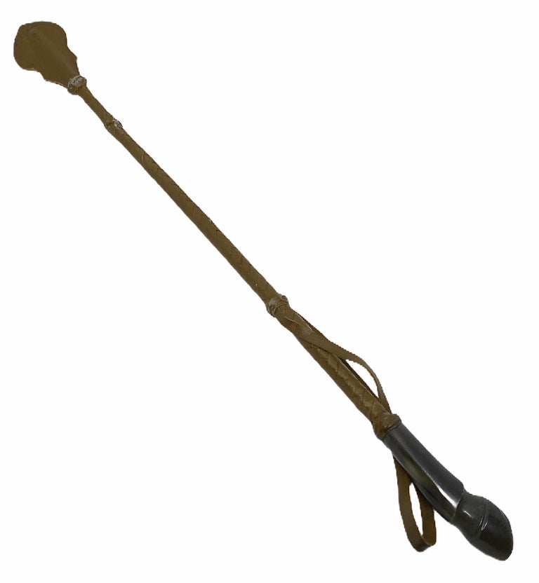 1930s Leather Riding Crop with Horn Hoof Handle vintage England For ...
