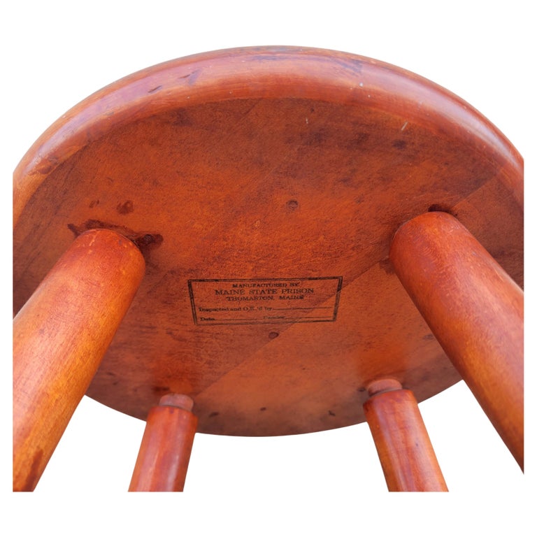 1930s Maine State Prison Weavers Stool For Sale at 1stDibs | prison stool