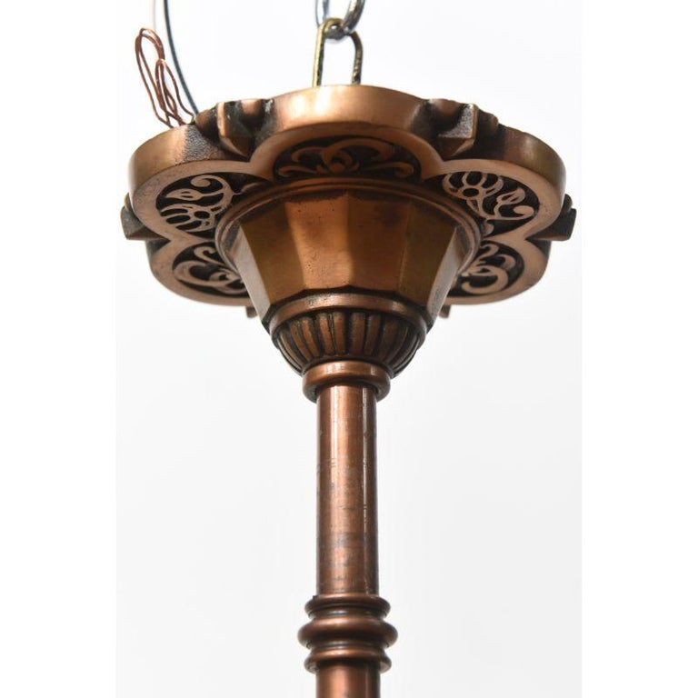 1930's Markel Art Deco Glass and Bronze Ceiling Fixtures, a Pair For ...