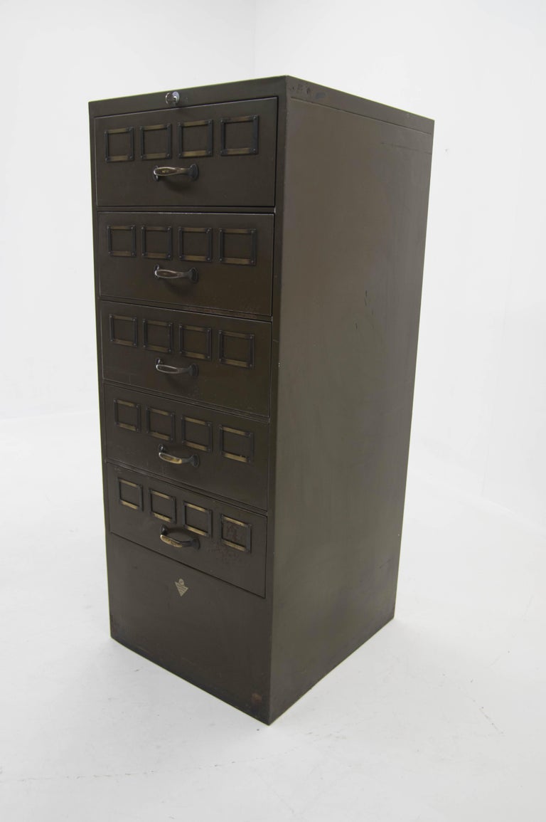 1930s Multi Drawer Card Filing Cabinet by August Blodner For Sale at ...