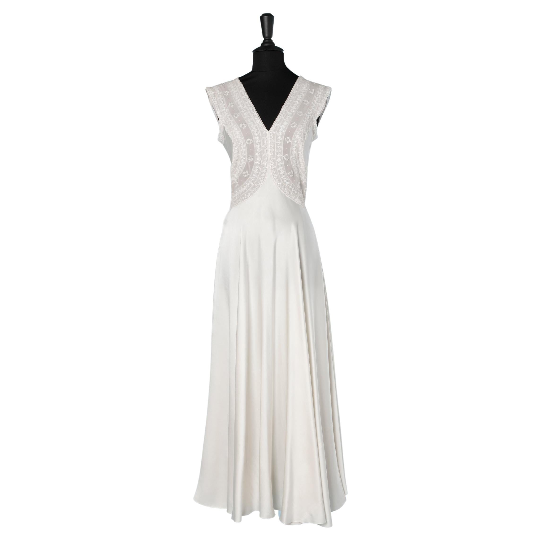 1920s Padded Flower Fringe Flapper Robe at 1stDibs