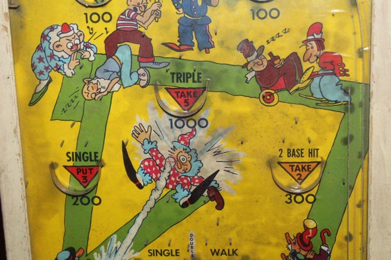 1930s Northwestern Poosh-m-up Jr. Baseball Tabletop Pinball Game For ...