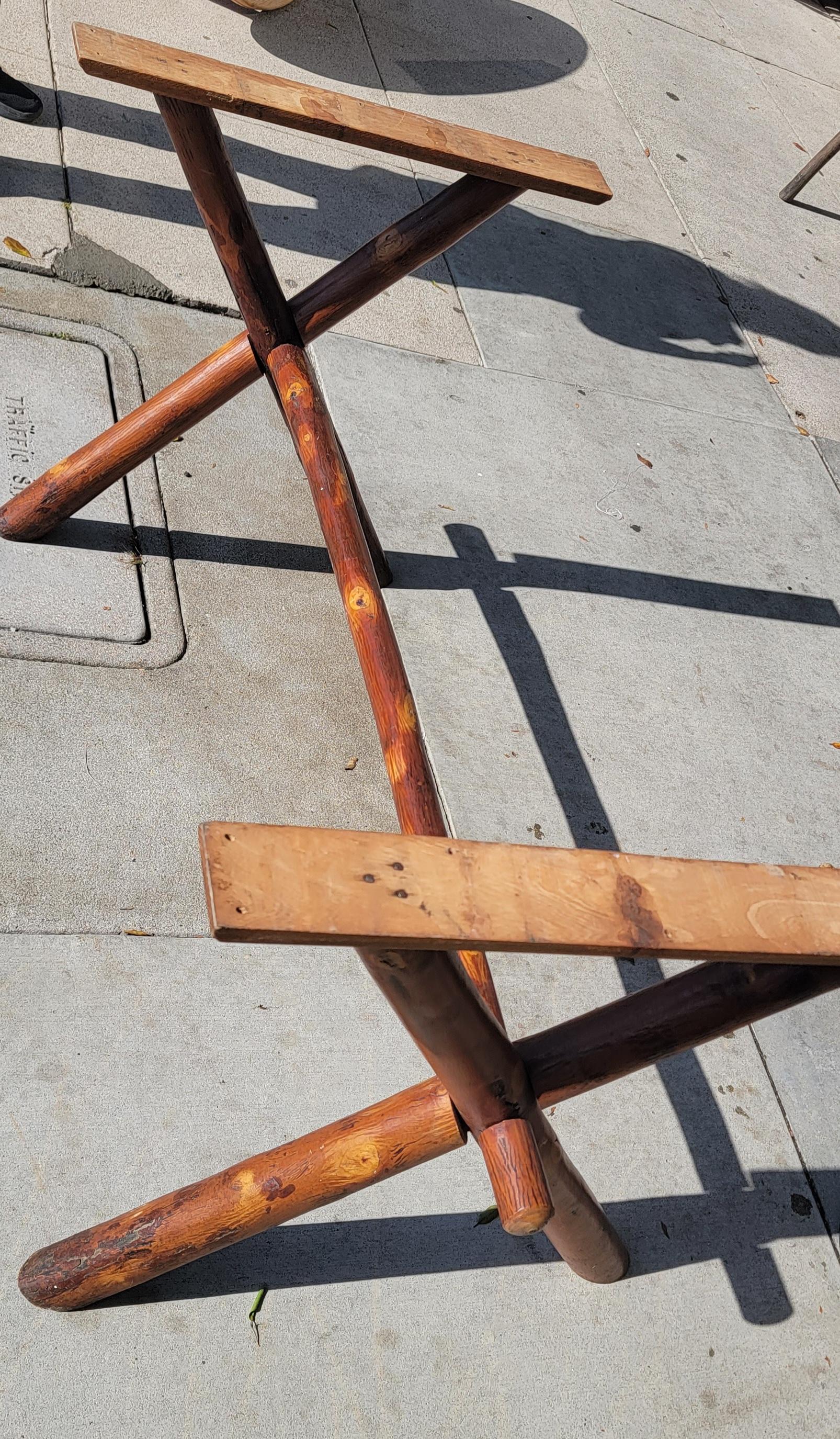 1930's Old Hickory Saw Buck Table For Sale at 1stDibs | sawbuck dimensions