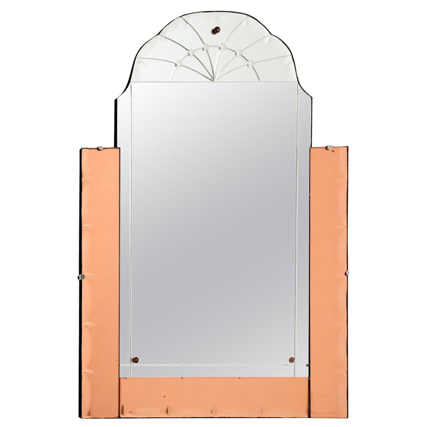 Round Art Deco Brass Mirror, 1930s at 1stdibs