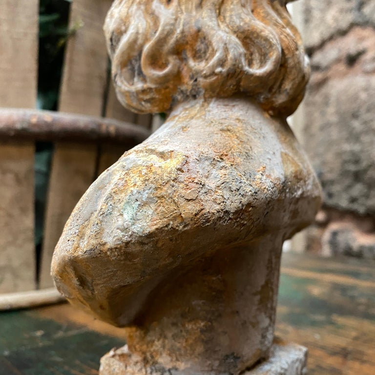 1930s Original Patina Sicilian Plaster Sculpture depicting a Bust of ...