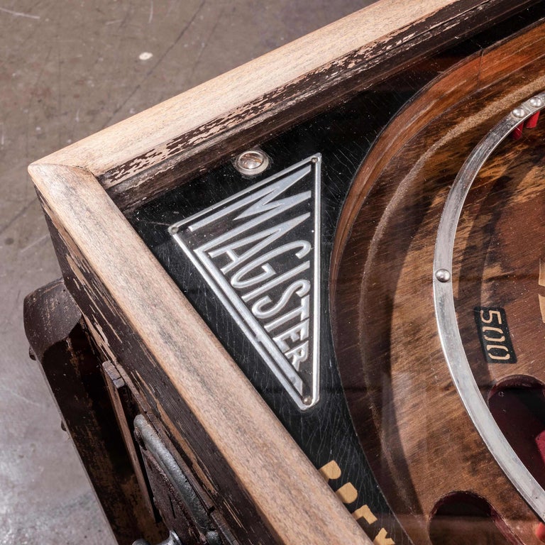 1930s Original Working French Magister Pinball Table, Les Fleches at ...