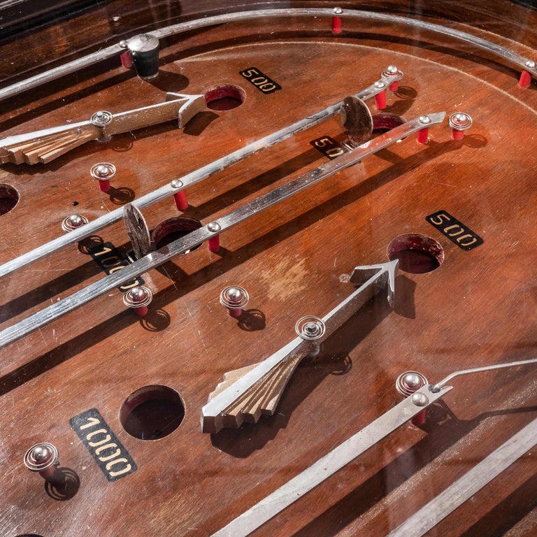 1930s Original Working French Magister Pinball Table, Les Fleches at ...