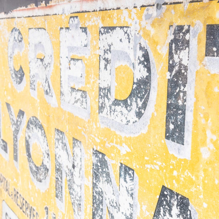 1930's Original Zinc Adverstising Sign - E.Thiebaut For Sale at 1stDibs