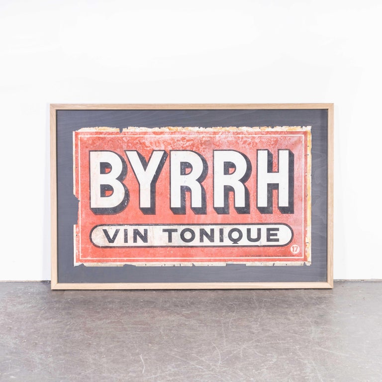 1930's Original Zinc Adverstising Sign - E.Thiebaut For Sale at 1stDibs