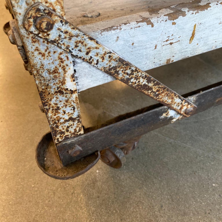 1930's Painted Wooden 5 Shelves Cart Or Bread Rack For Sale at 1stDibs ...