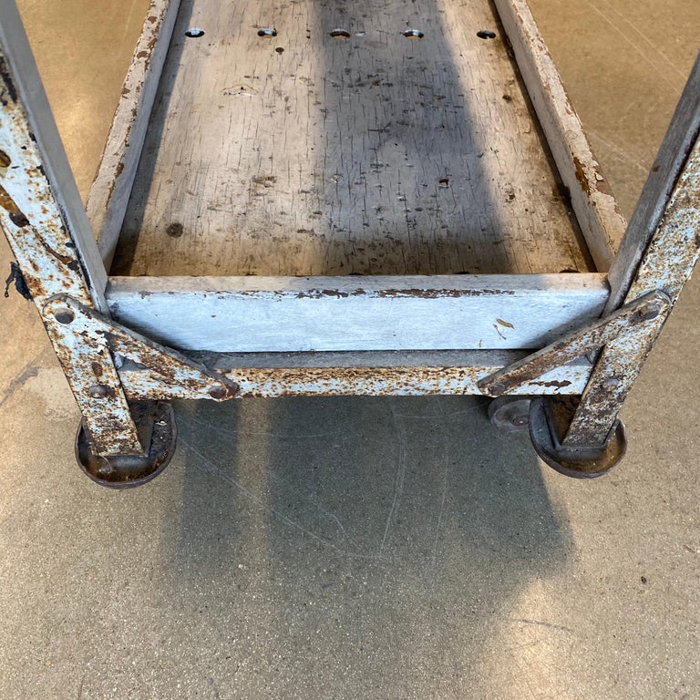 1930's Painted Wooden 5 Shelves Cart Or Bread Rack For Sale at 1stDibs ...