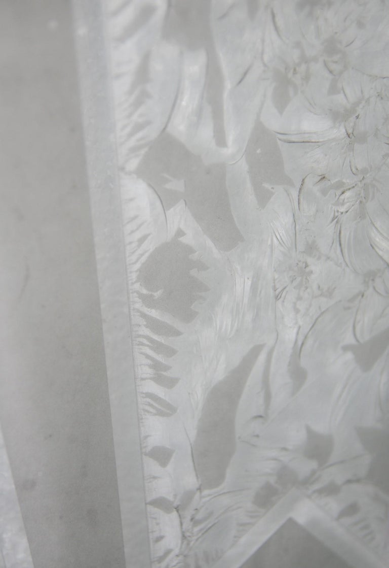 1930s Pair of Art Deco Decorative Patterned Textured Glass Windows For ...