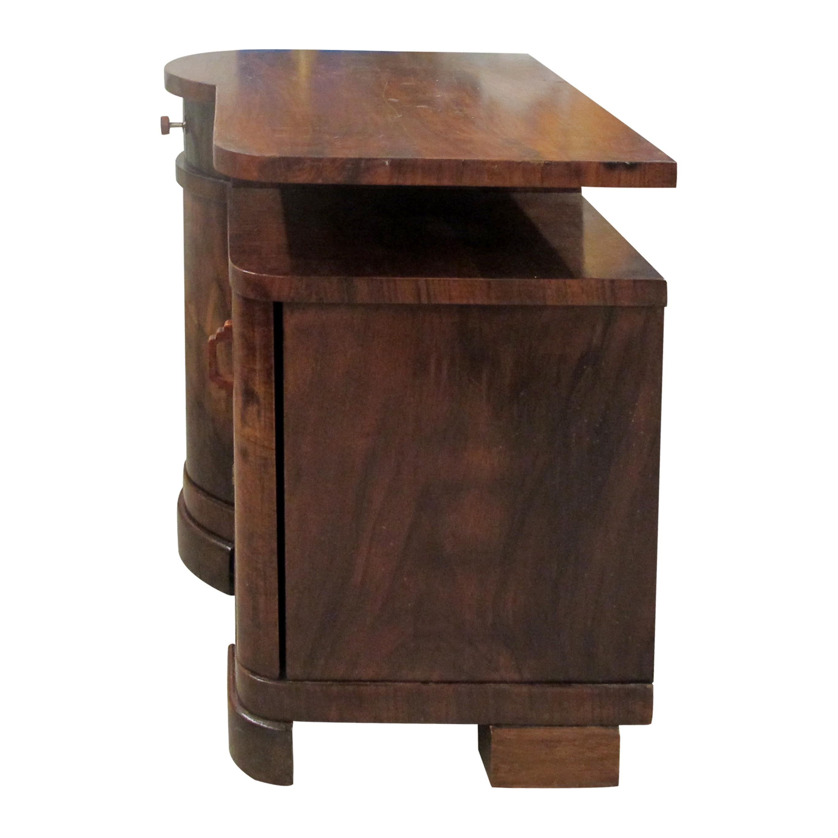 1930s Pair of Art Deco Walnut Veneers Bedside Table/Nightstands, French ...