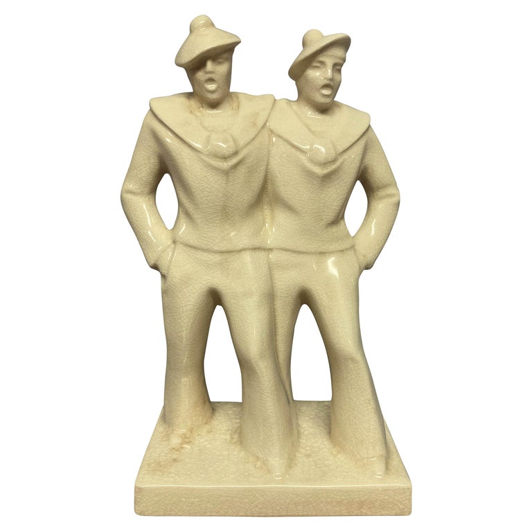1930's Pair of Ceramic Sailors For Sale at 1stDibs