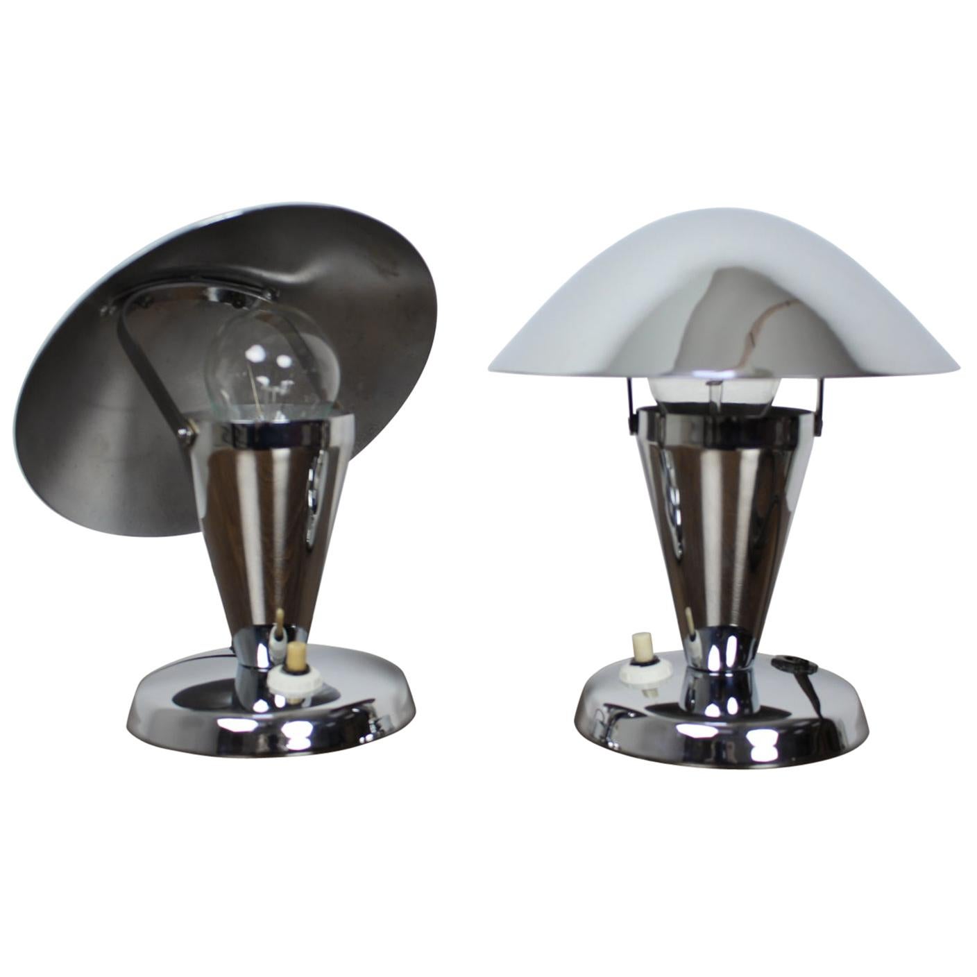 1930s Pair of Crystal Lamps with Double Sockets For Sale at 1stDibs