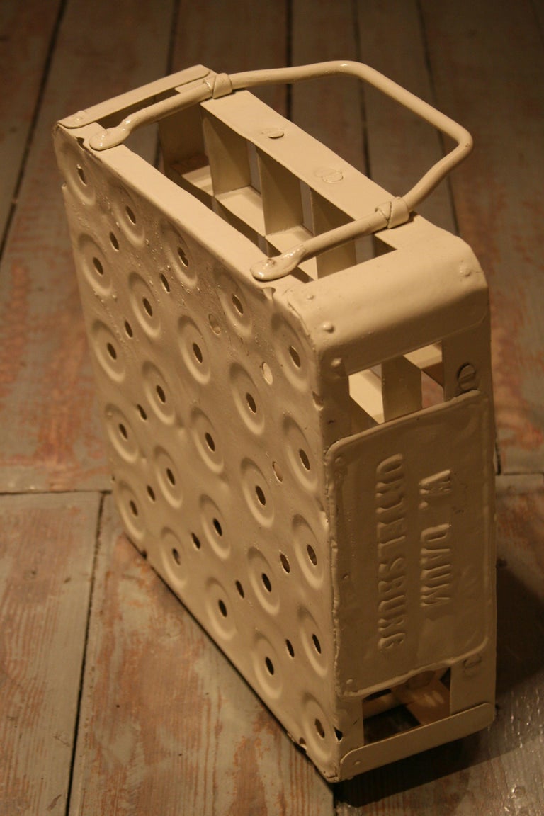 1930s Pair of Steel Walter Daum Ortelsburg Bottle Boxes For Sale at 1stDibs