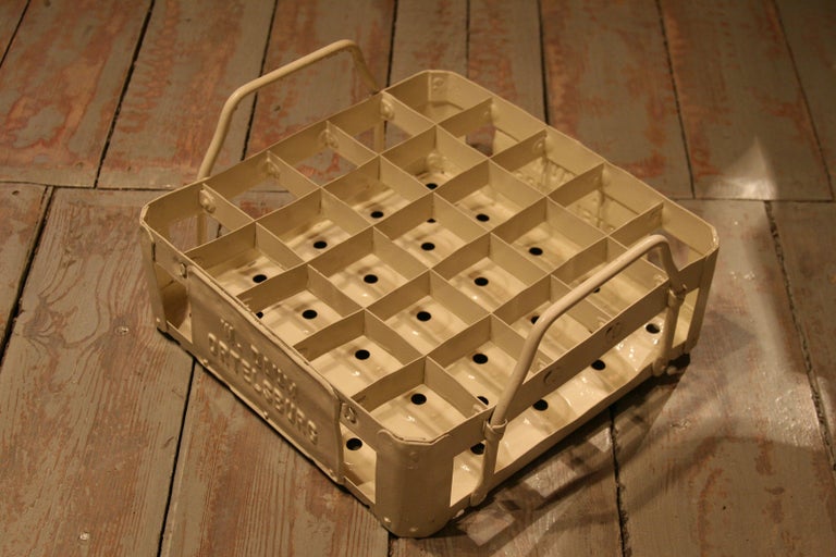 1930s Pair of Steel Walter Daum Ortelsburg Bottle Boxes For Sale at 1stDibs