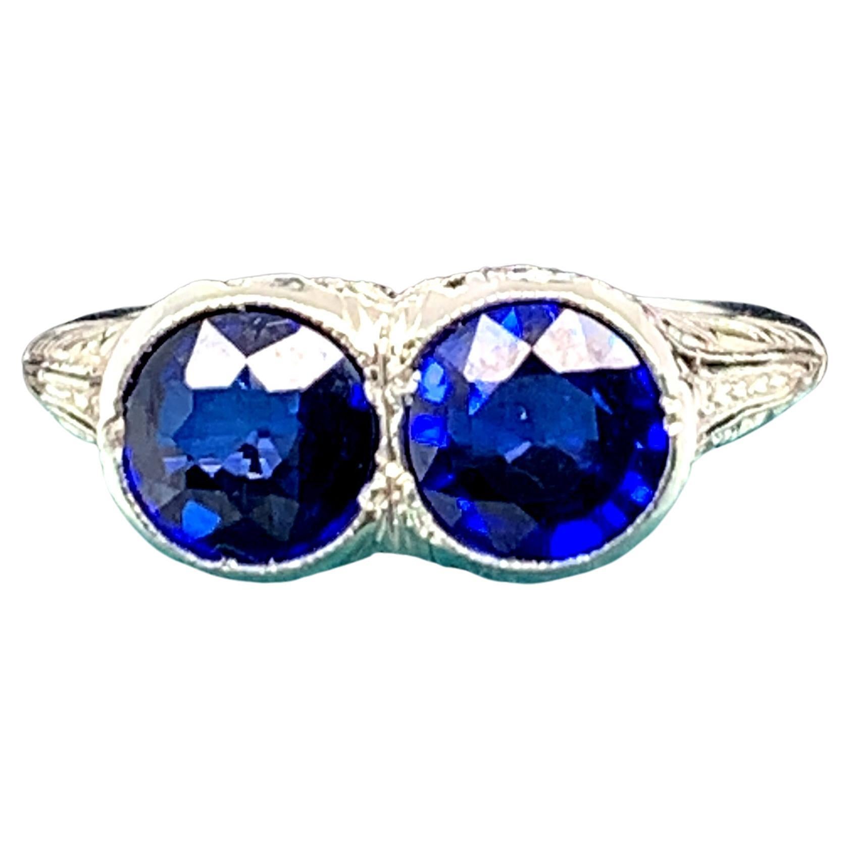 Art Deco Two Stone Diamond Ring at 1stDibs