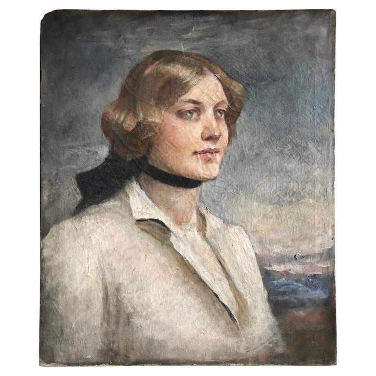 1930s Portrait of a Young English Lady For Sale at 1stDibs