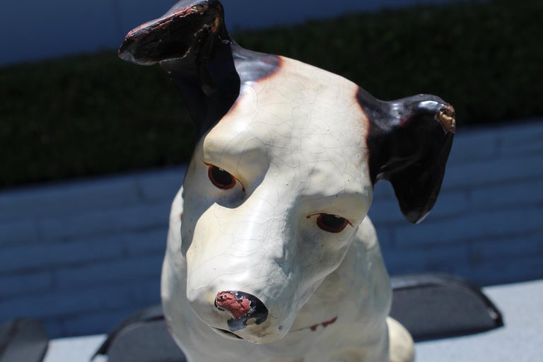 1930s RCA Nipper Dog Statue in Original Condition at 1stDibs