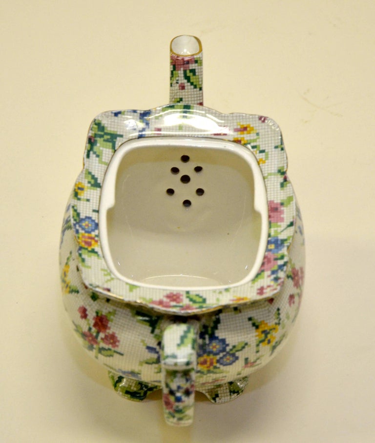 1930s Royal Winton Teapot Queen Anne Needlepoint Pattern Made in ...