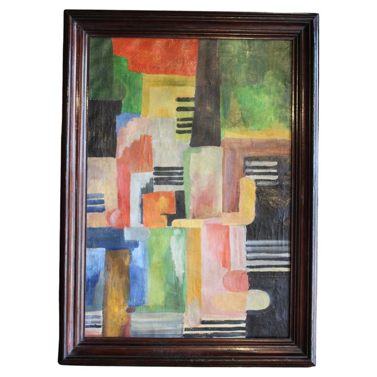 1930s Russian Constructivist Abstract Painting For Sale at 1stDibs