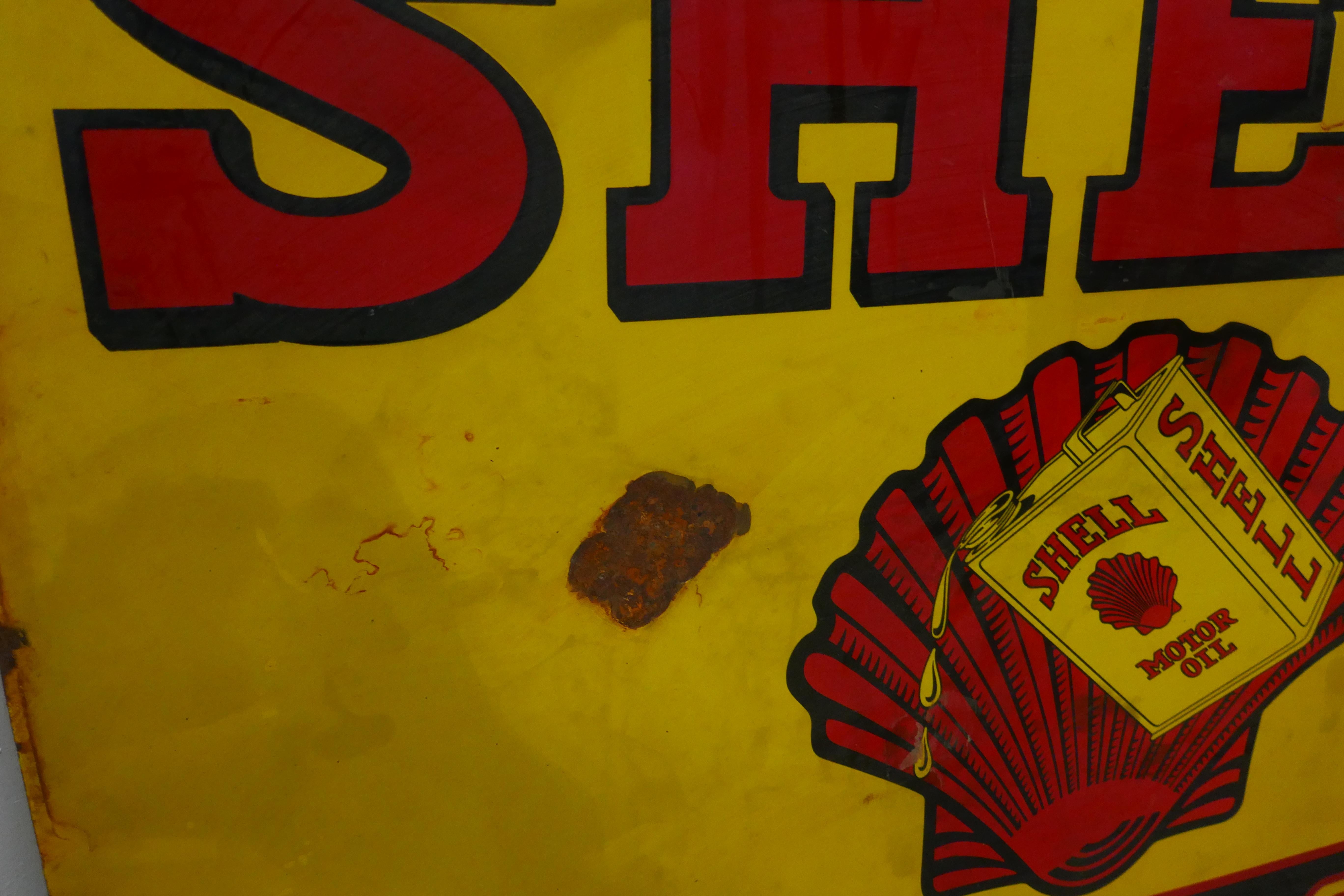 1930's Shell Motor Oil Sign at 1stDibs | engine oil sign, vintage shell ...
