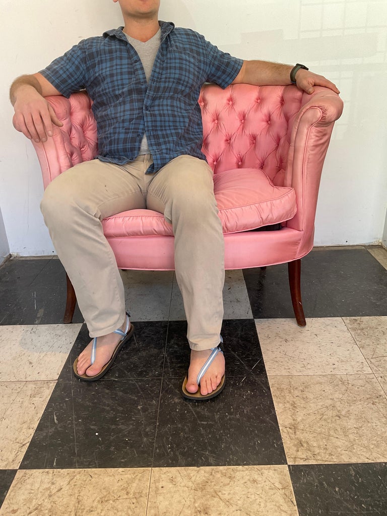 1930s Small High Back Settee for One Person For Sale at 1stDibs
