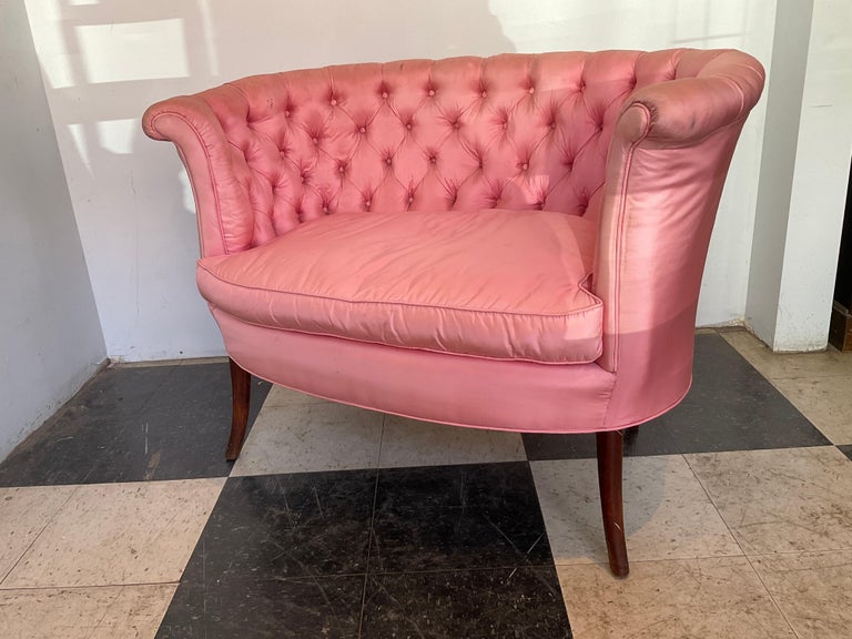 1930s Small High Back Settee for One Person For Sale at 1stDibs