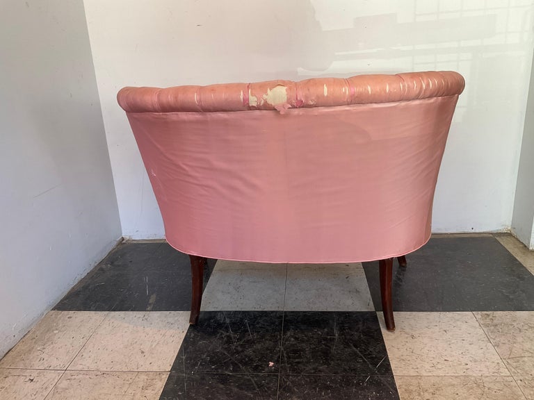 1930s Small High Back Settee for One Person For Sale at 1stDibs