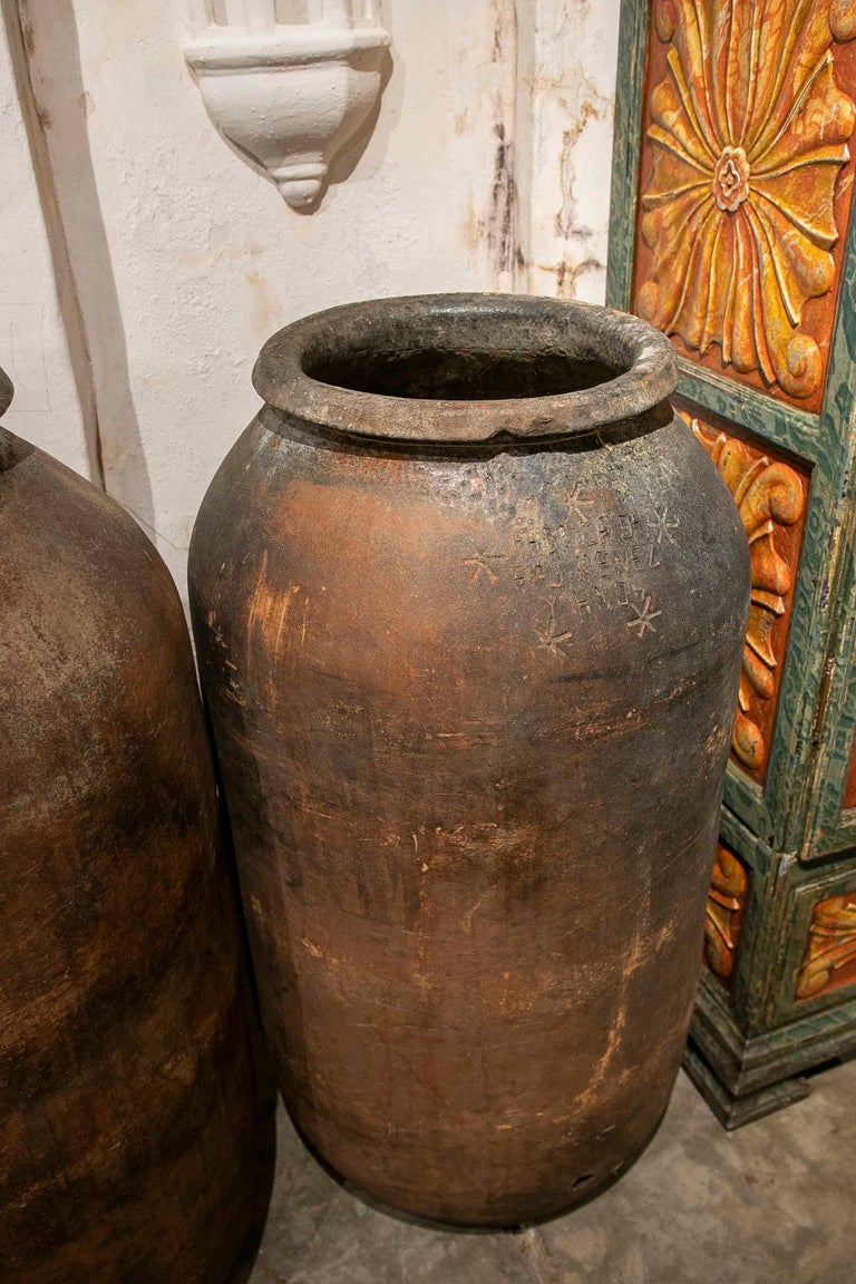 1930s Spanish Handmade Ceramic Wine Jar Sealed by the Manufacturer For ...
