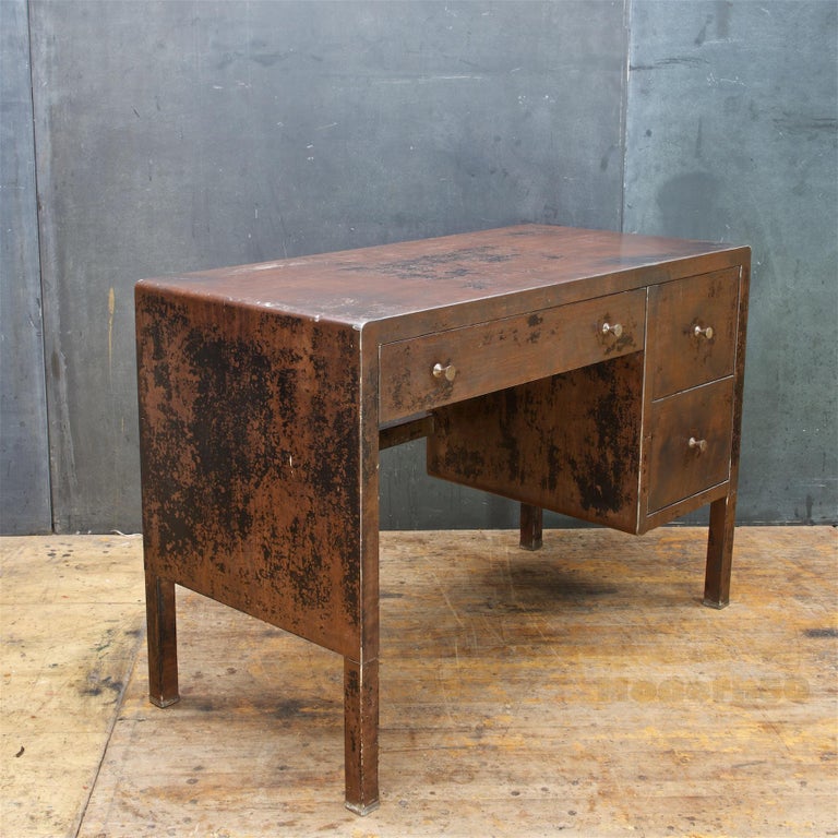 1930s Steel Waterfall Desk by Norman Bel Geddes Salvaged Vintage ...