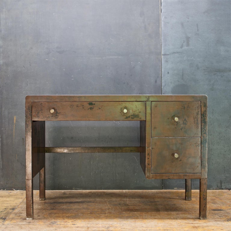 1930s Steel Waterfall Desk by Norman Bel Geddes Salvaged Vintage ...
