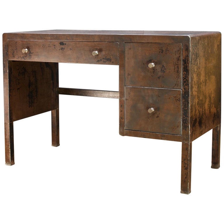 1930s Steel Waterfall Desk by Norman Bel Geddes Salvaged Vintage ...
